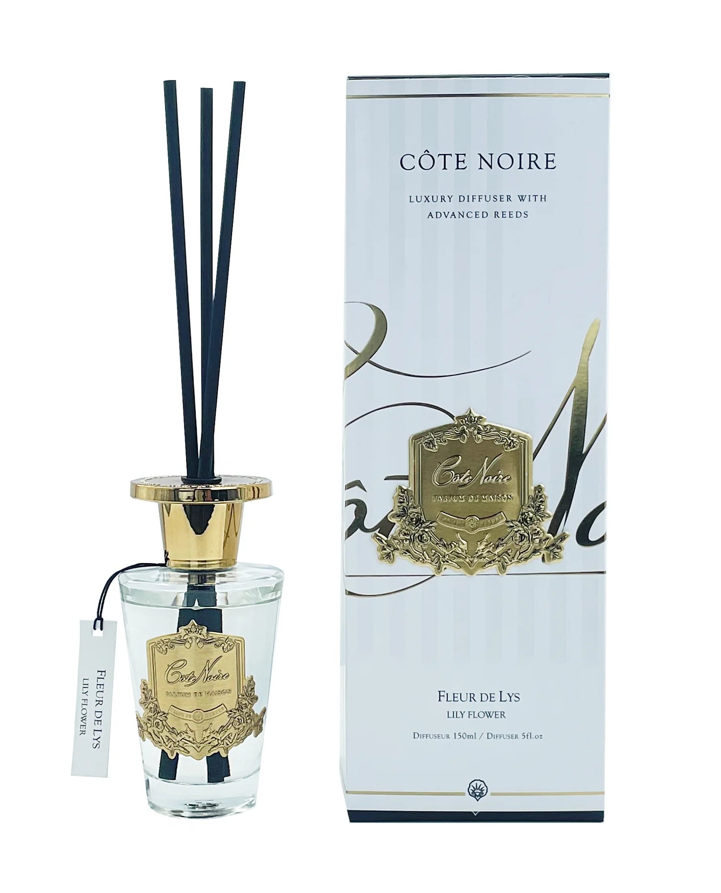 COTE NOIRE LILY FLOWER - DIFFUSERS GOLD – Angela Jewellery Australia