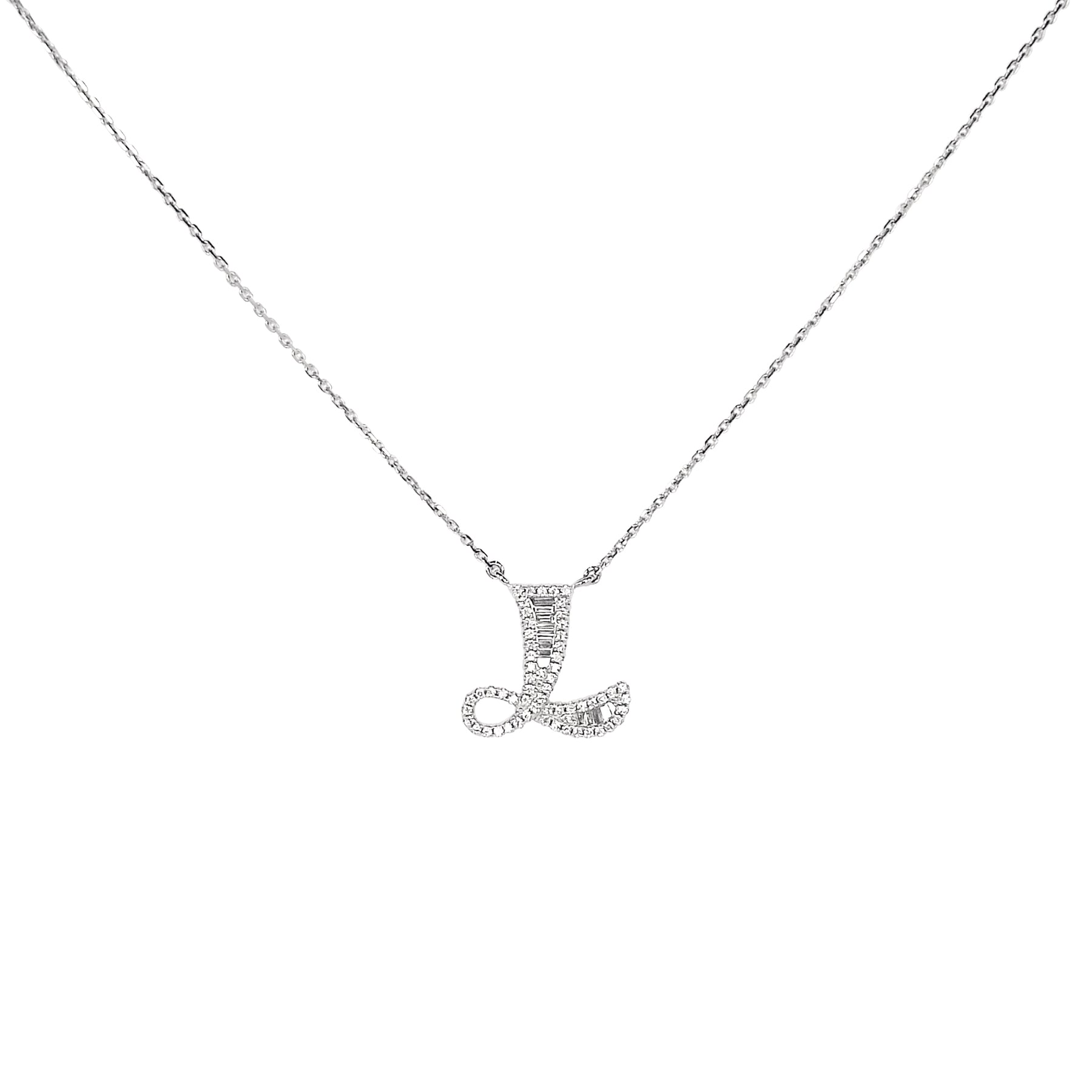 Letter "L" Diamond Necklace – Angela Jewellery Australia